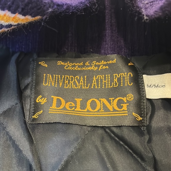 Delong | Jackets & Coats | Vintage Delong Varsity Lettermans Jacket 202 Purple And Gold M | Poshmark